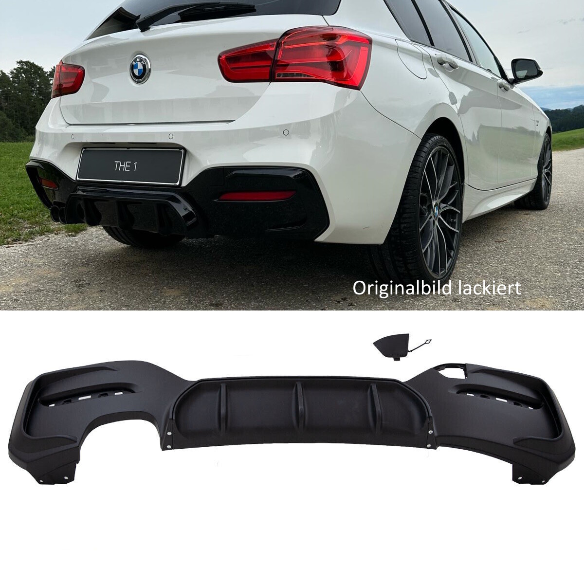 Sport Performance Black Rear Diffusor 318-330i fits on BMW F20 F21 LCI ...