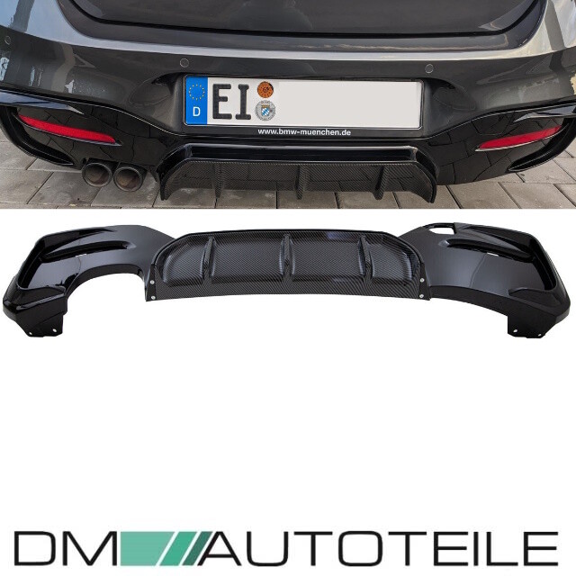 Bi-Colour Black Gloss Carbon Performance Rear Diffusor 2-Exhaust left ...